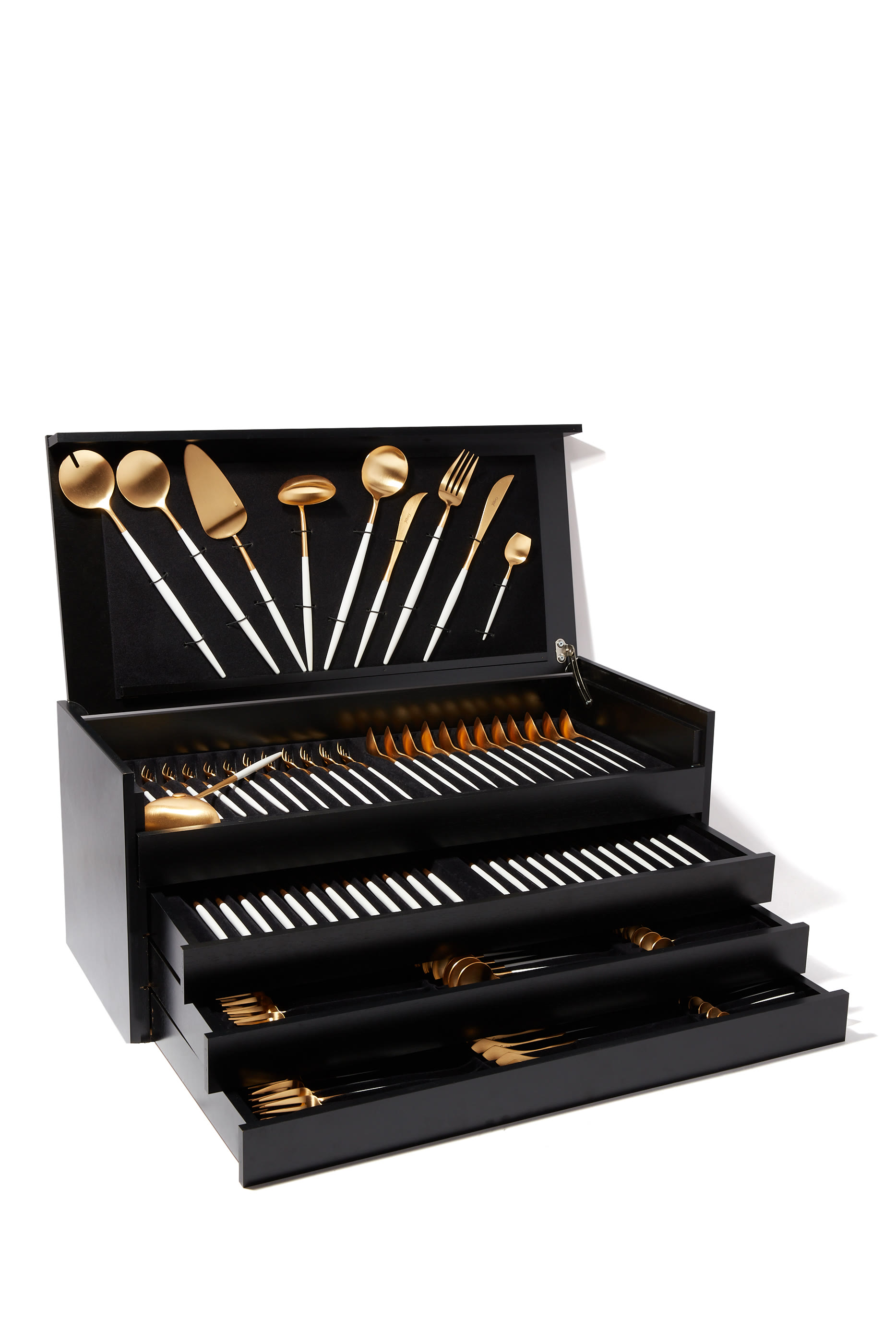 Buy Cutipol Goa 130 Piece Cutlery Set gold | Bloomingdale's UAE